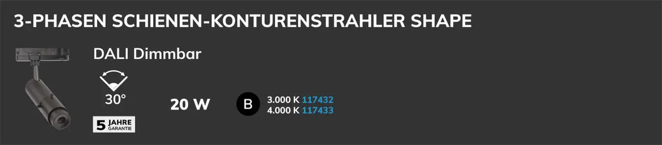 DALI Hochvolt LED Schienenstrahler | LED Beleuchtung von ISOLED®