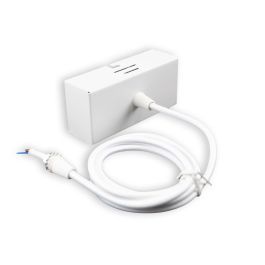Ceiling canopy square white incl. 2-pole fabric coated cable 1.5m with ...