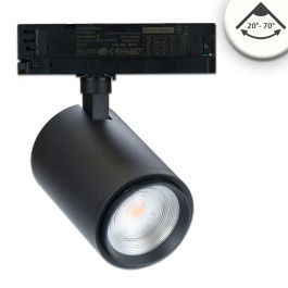 Projecteur sur rail triphasé spectre complet focalisable, 42W, 20°-70 ...
