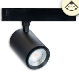 Projecteur sur rail triphasé focalisable, 42W, 20°-70°, noir mat, 3000K ...